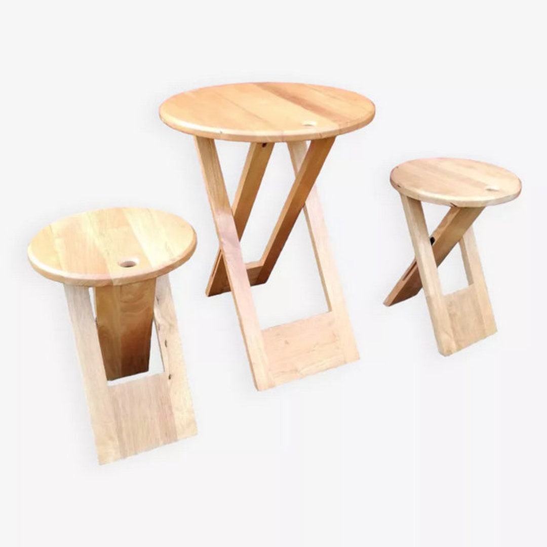 Suzy Folding Table and Stool Set by Adrian Reed / Vintage Designer ...