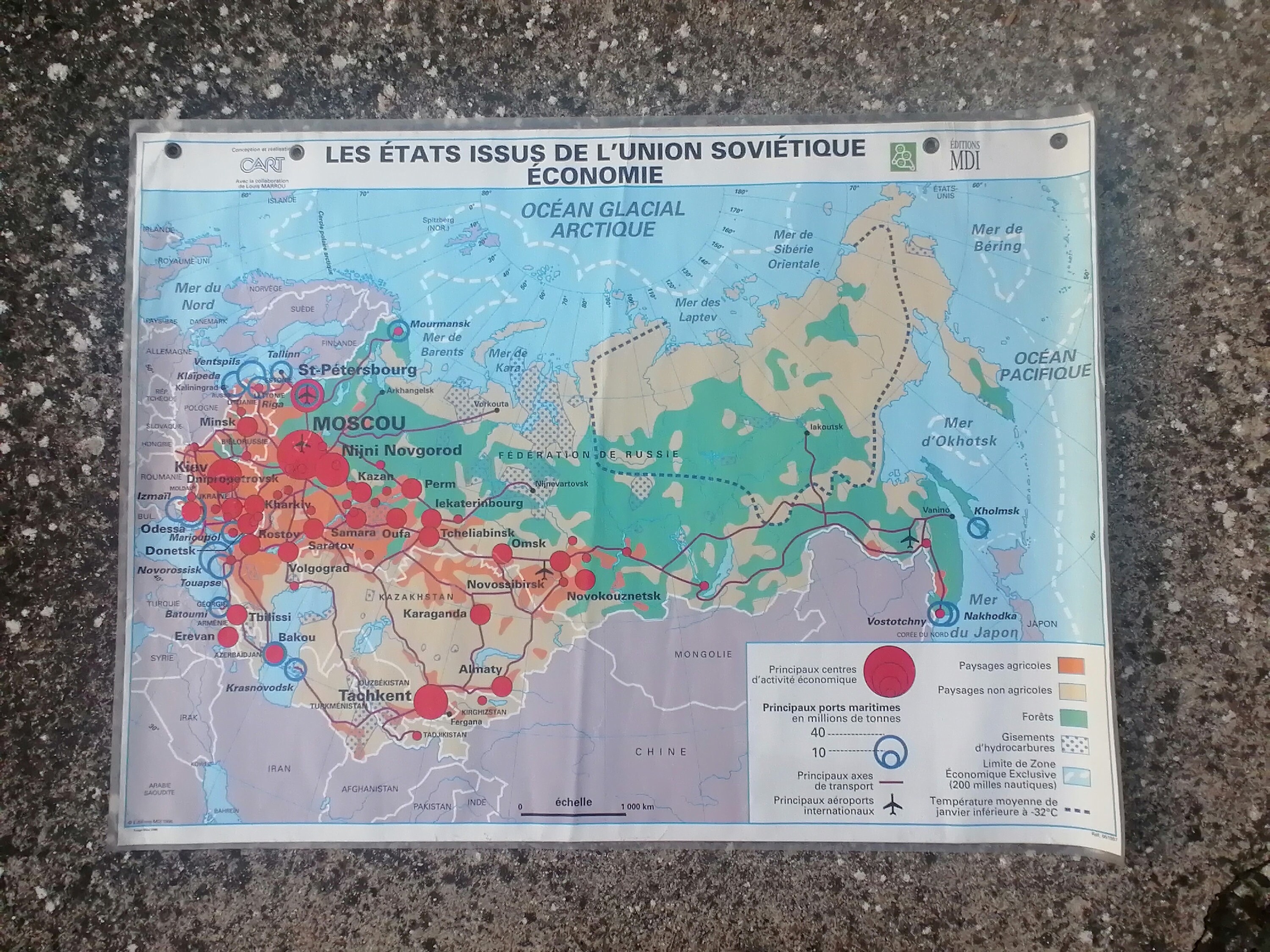 Old MDI Map, States From the Soviet Union // Magic'puce / Old Geography ...
