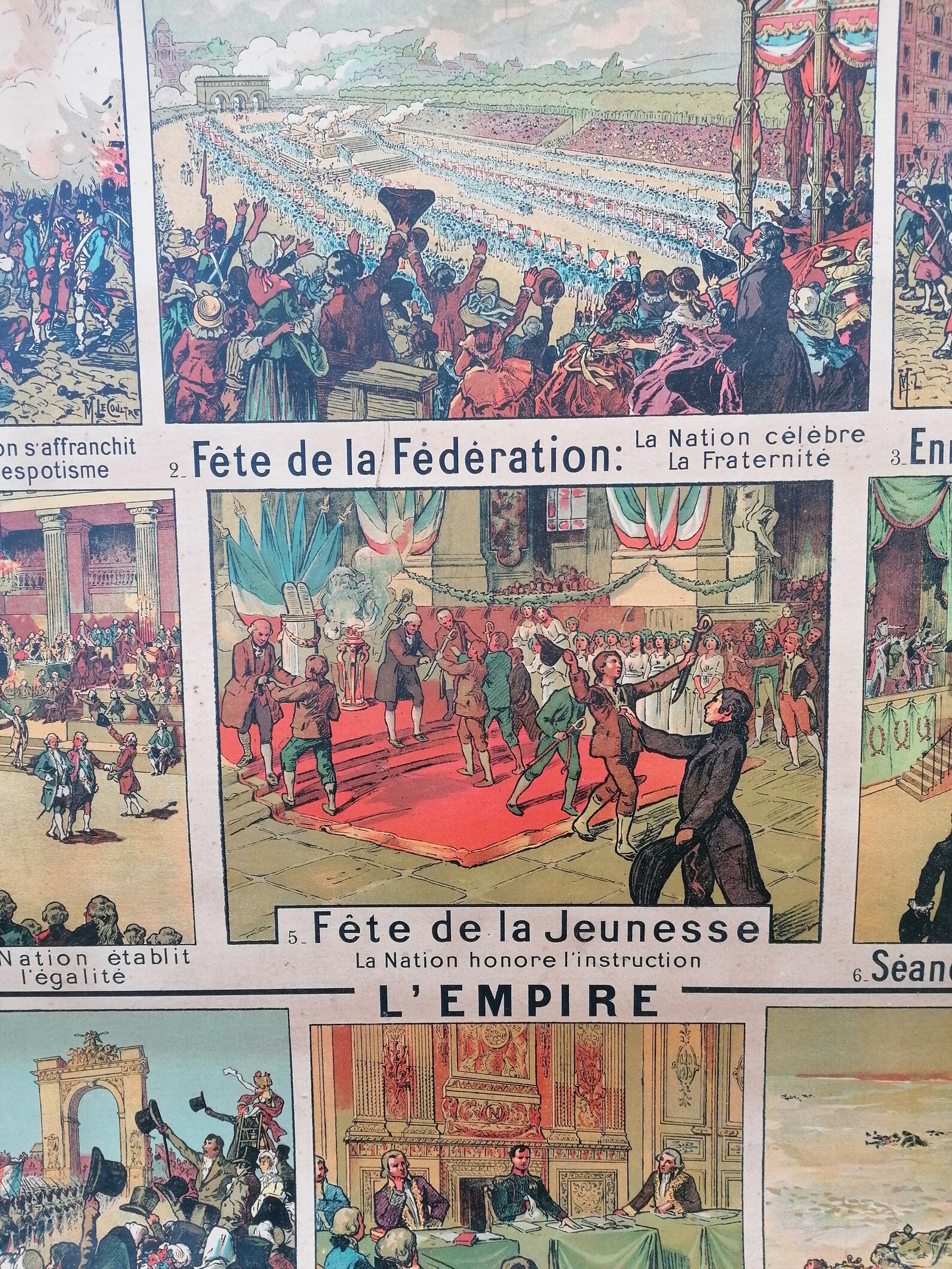 Old Historical School Map the Revolution-contemporary Civilization ...