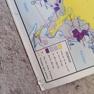 Old School Map North America Vintage Economic Asia MDI / Vintage Asia ...