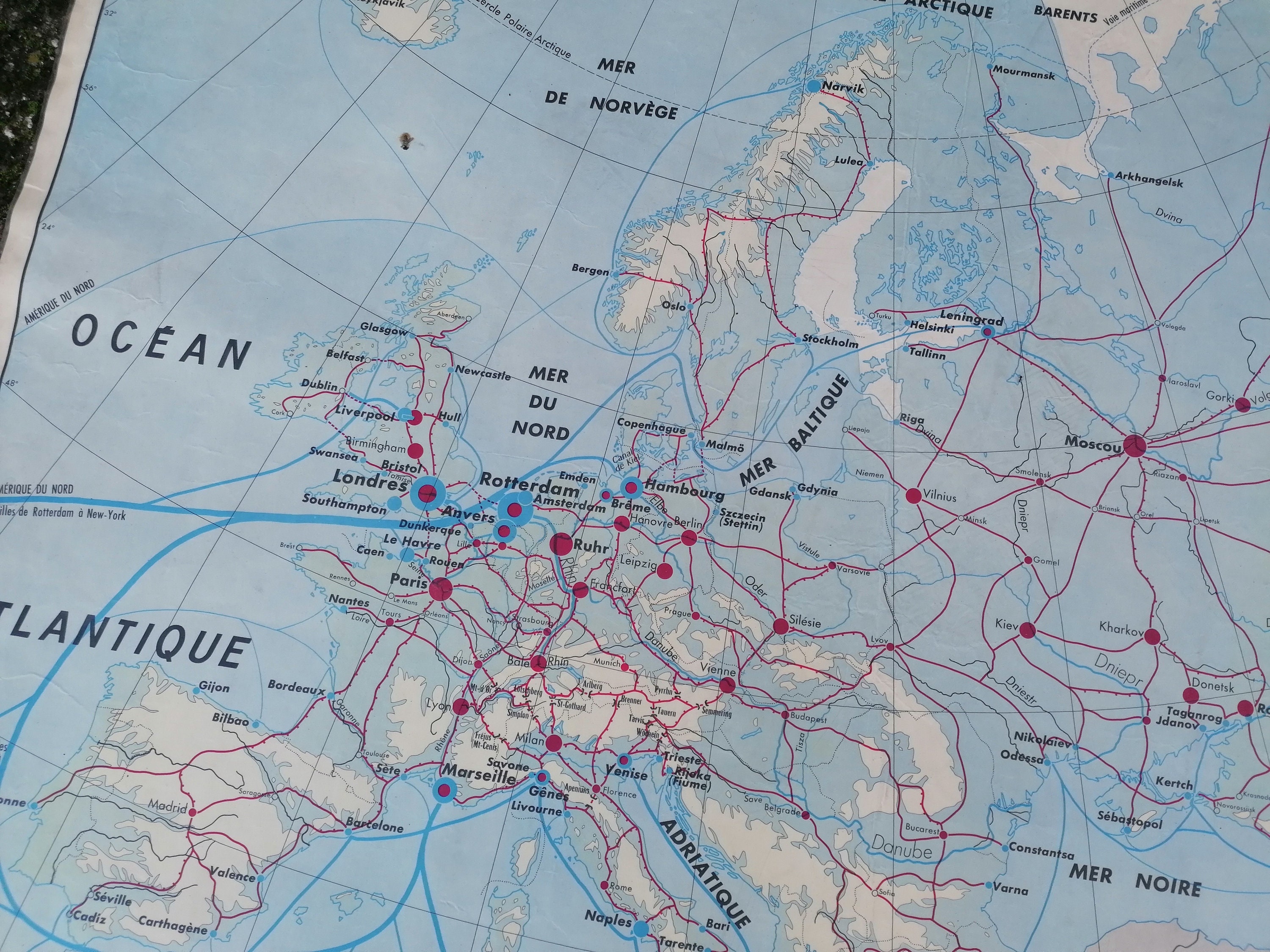 Old MDI Map of Europe // School Map Vintage Poster Europe MDI Edition ...