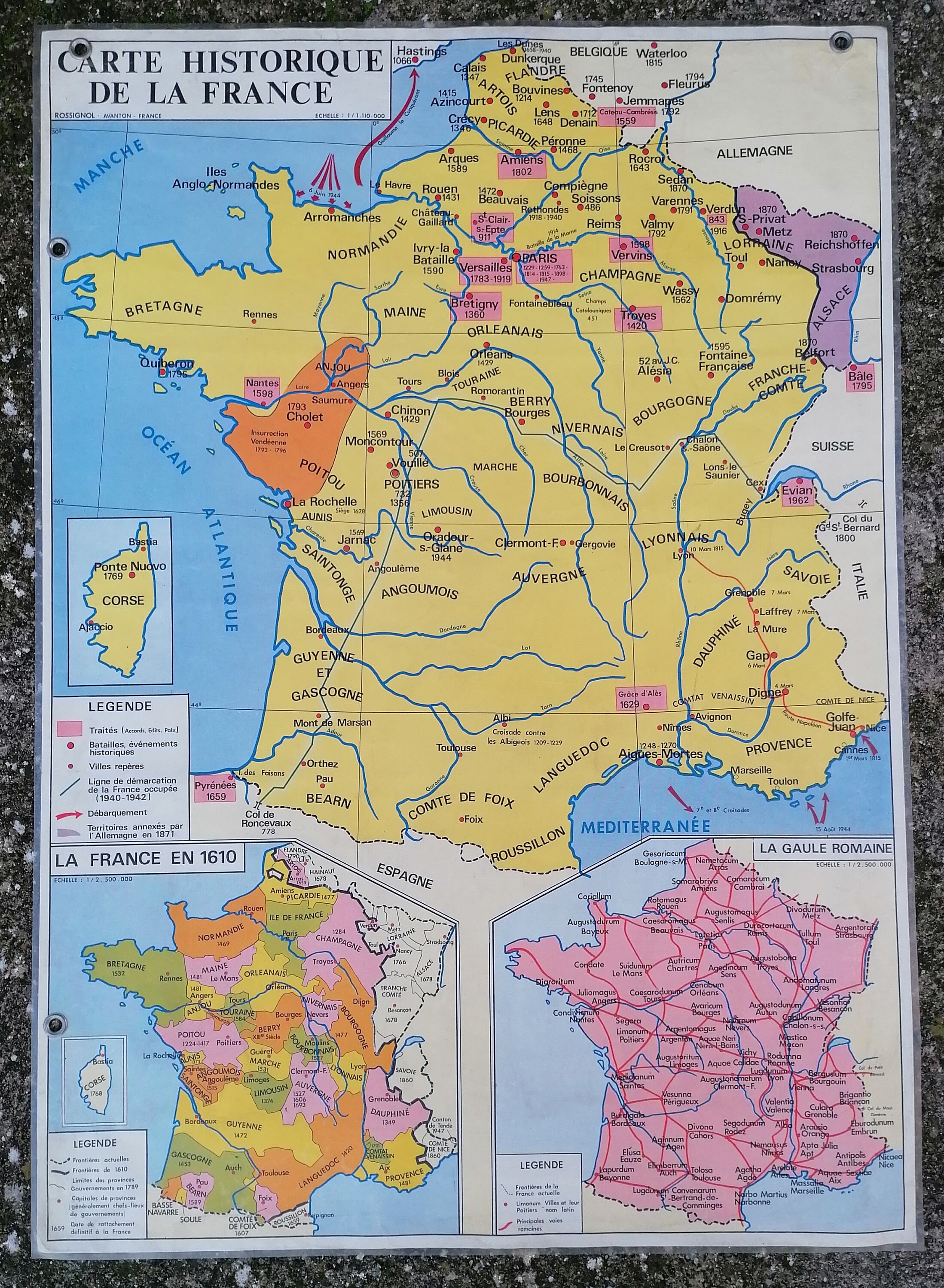 Reserved Old Nightingale Map, the Historical Map of France and Europe ...