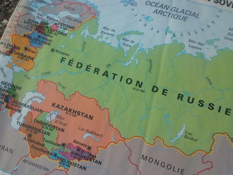 Old MDI Map, States From the Soviet Union // Magic'puce / Old Geography ...