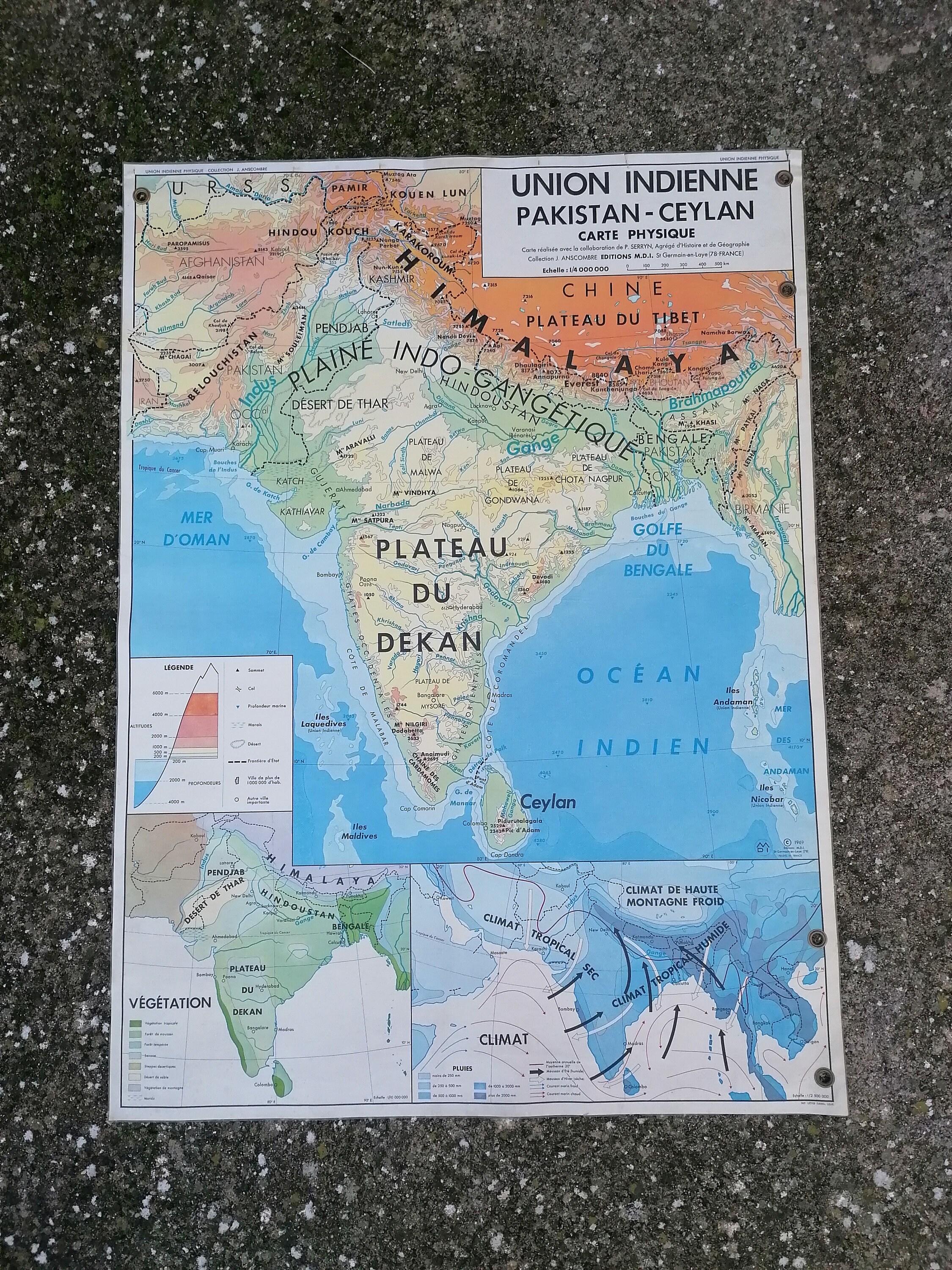 Old MDI Map India-indian Union Pakistan Ceylon / Map India / Map World ...