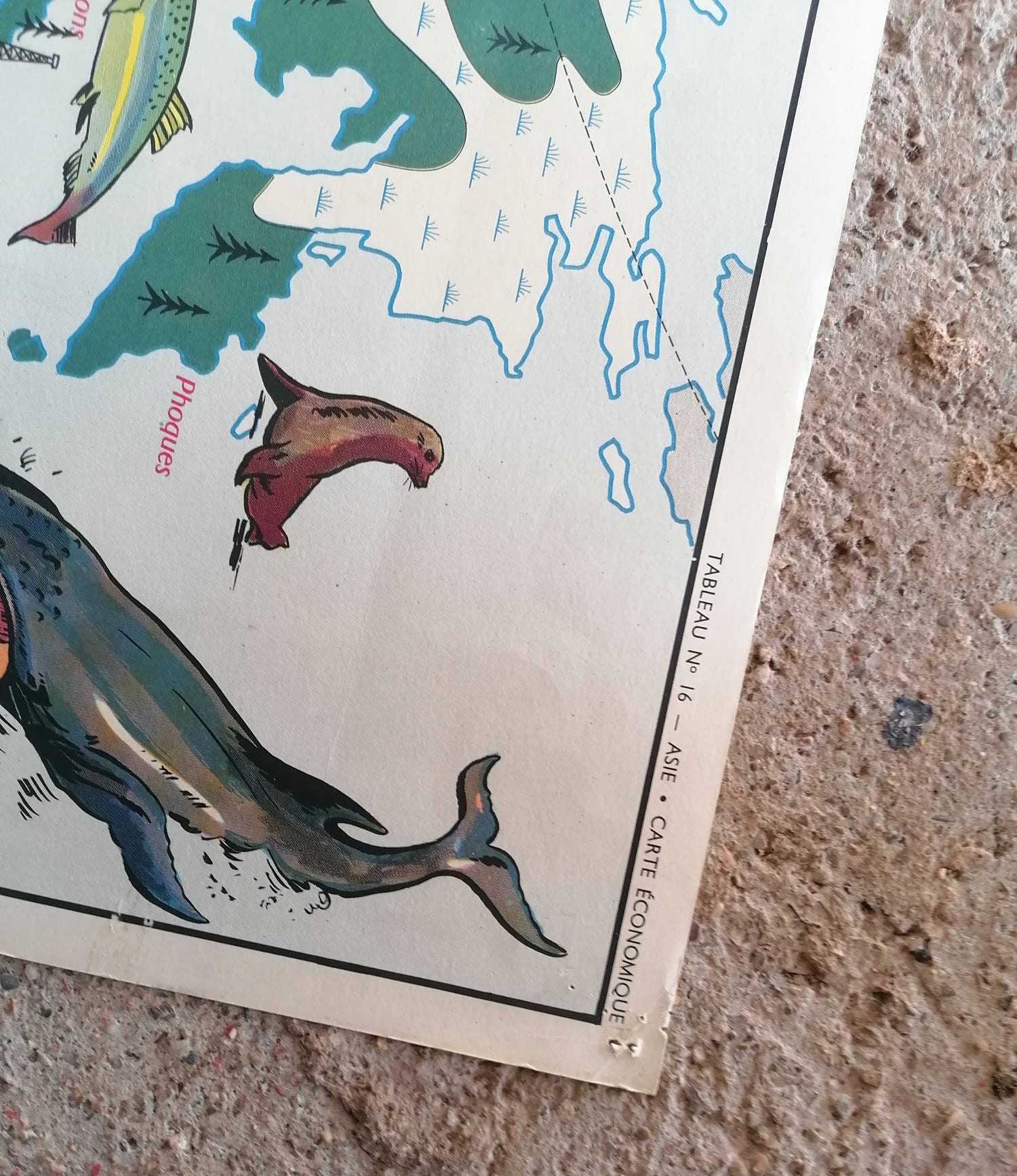 Old School Map North America - Asia Vintage Economic MDI / Vintage Asia ...