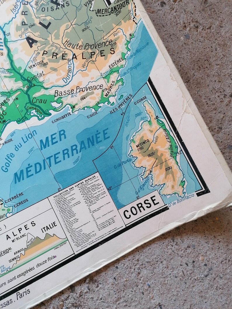 Old Physical France Card N11 Hatier Kaeppelin Cardboard / Original ...