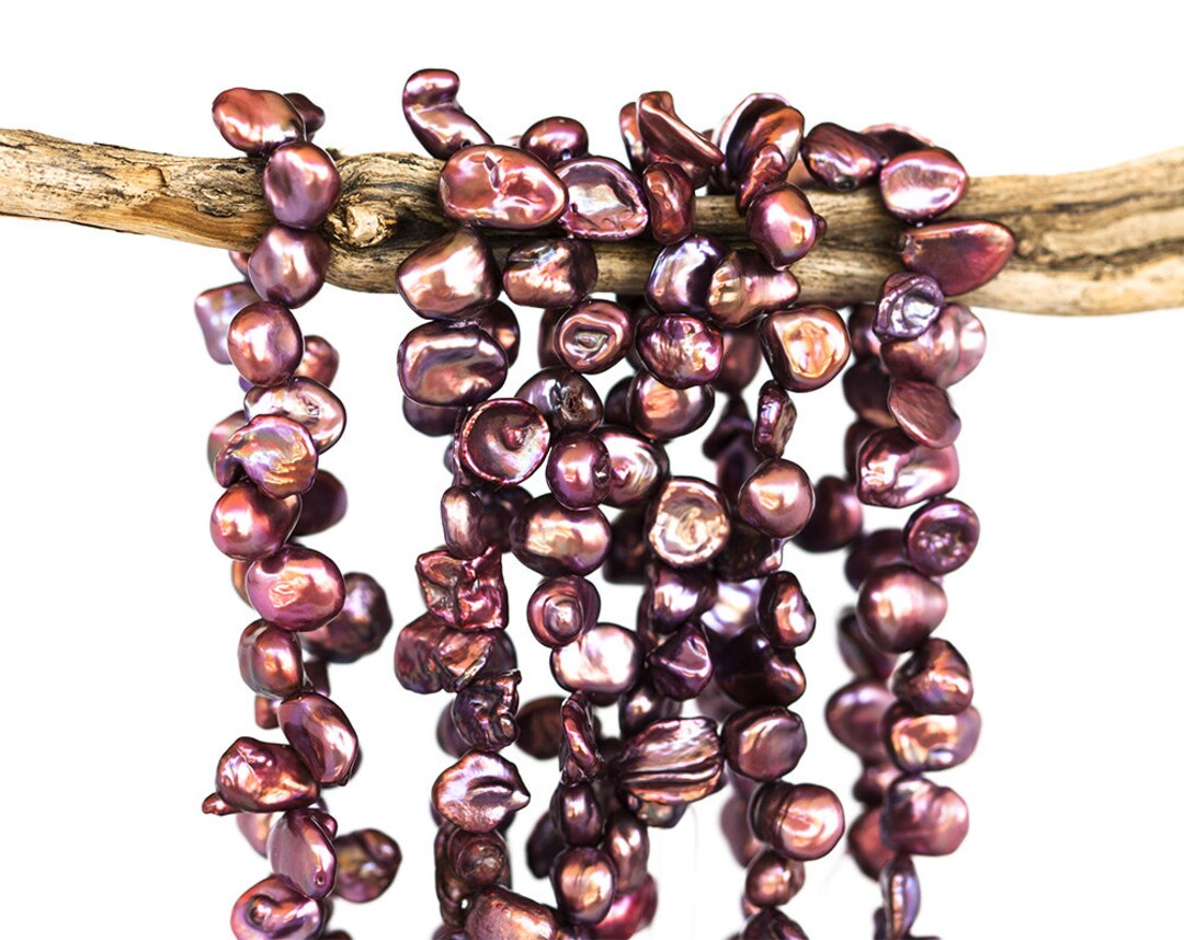 1579 Violet Pearls Keshi 6-8 Mm Maroon Beads Pearl Beads Natural ...