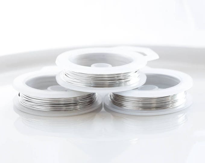 24331 Silver Plated Wire 20 Gauge Light Silver Wire 0.8mm Non Tarnish ...