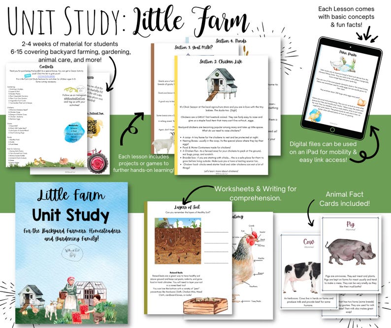 Little Farm Unit Study - Etsy
