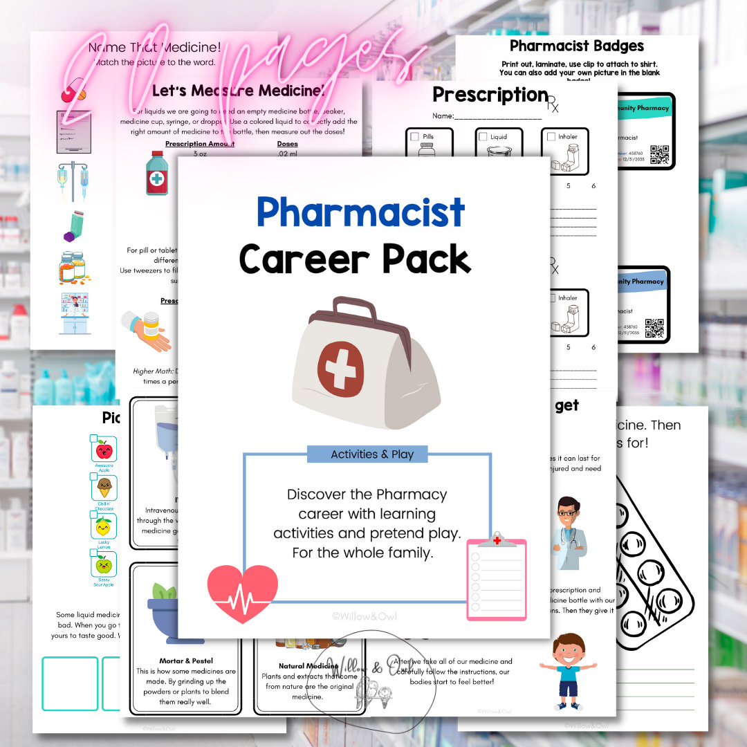 Pharmacist Career Activity Pack - A Mini Lesson on Pharmacists ...