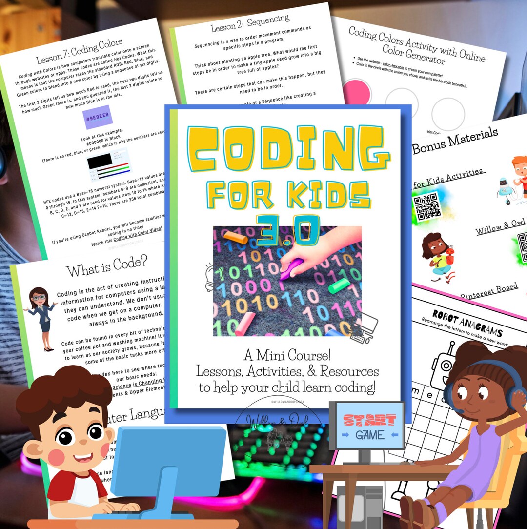 Coding for Kids Mini Course 3.0 With Lessons, Activities, & Internet ...
