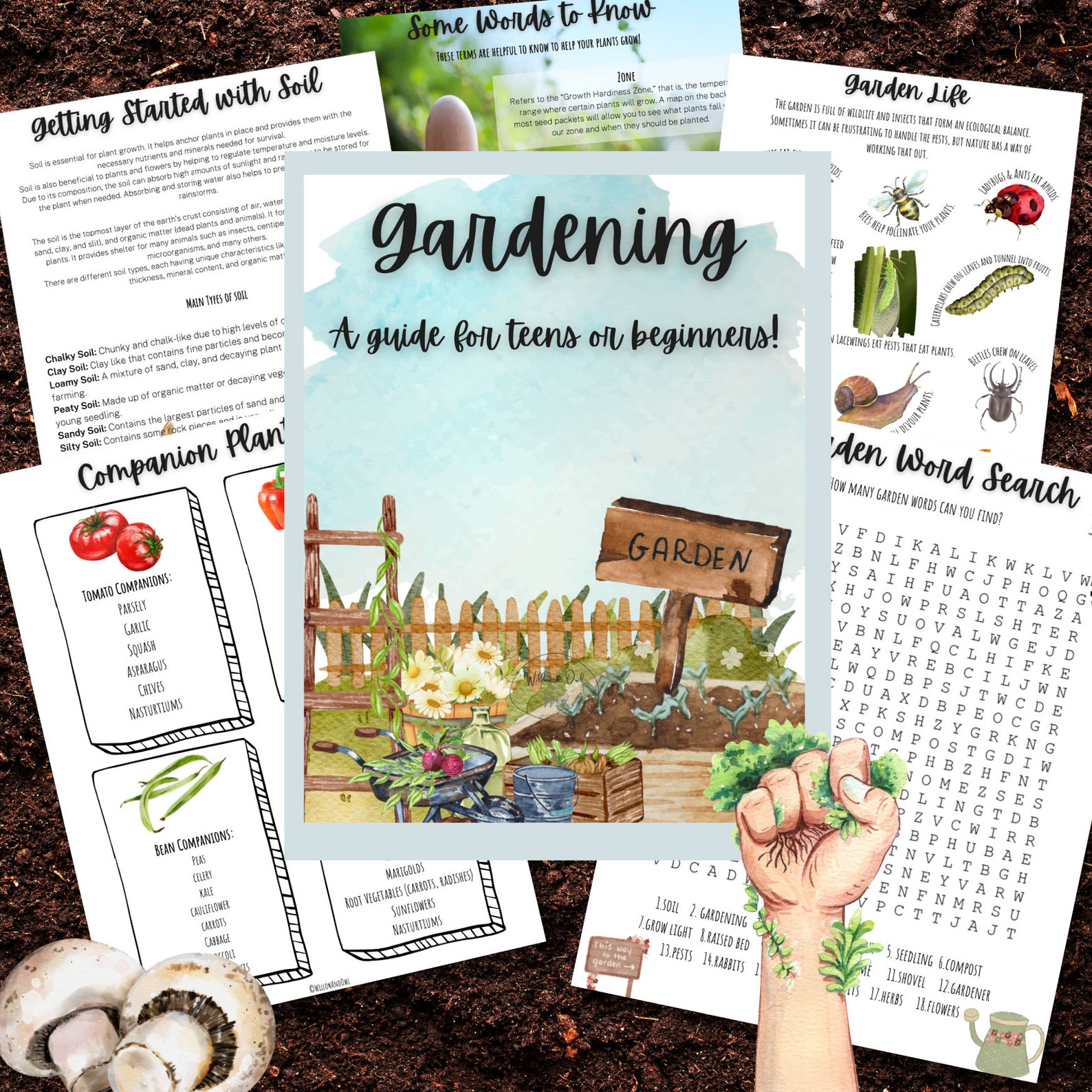 Gardening: A Guide for Teens or Beginners, Unit Study, Lessons - Etsy
