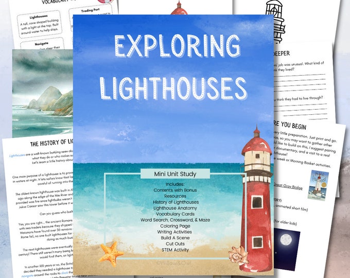 Exploring Lighthouses: A Mini Unit Study With Links | Homeschool Summer ...