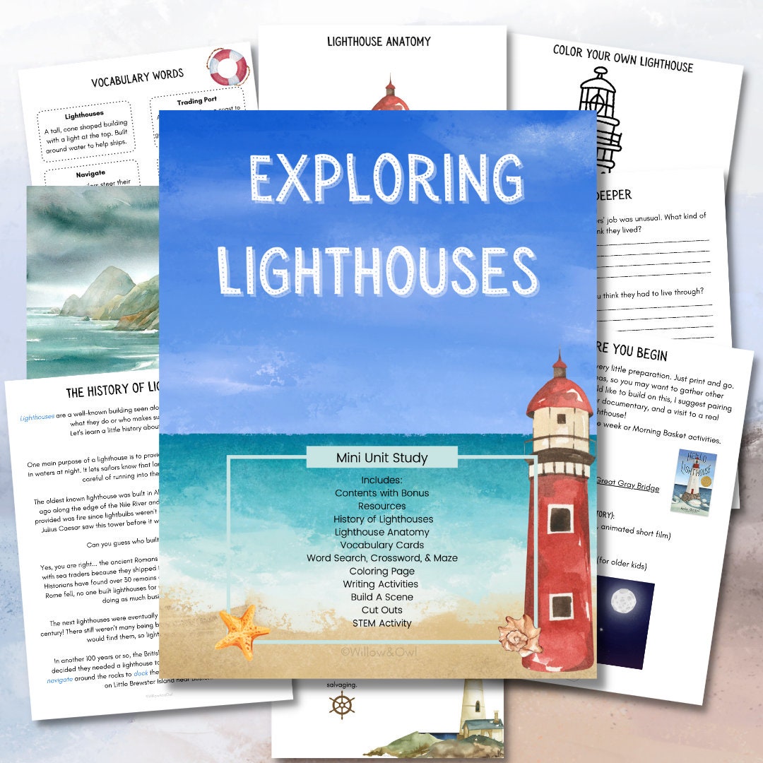 Exploring Lighthouses: A Mini Unit Study With Links - Etsy