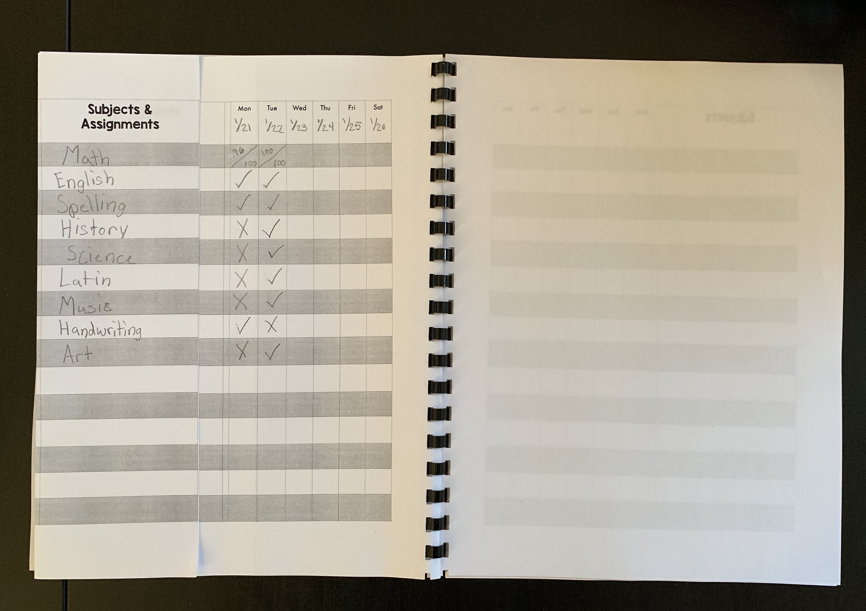 My Logbook for Grade & Progress Unicorn Theme - Etsy