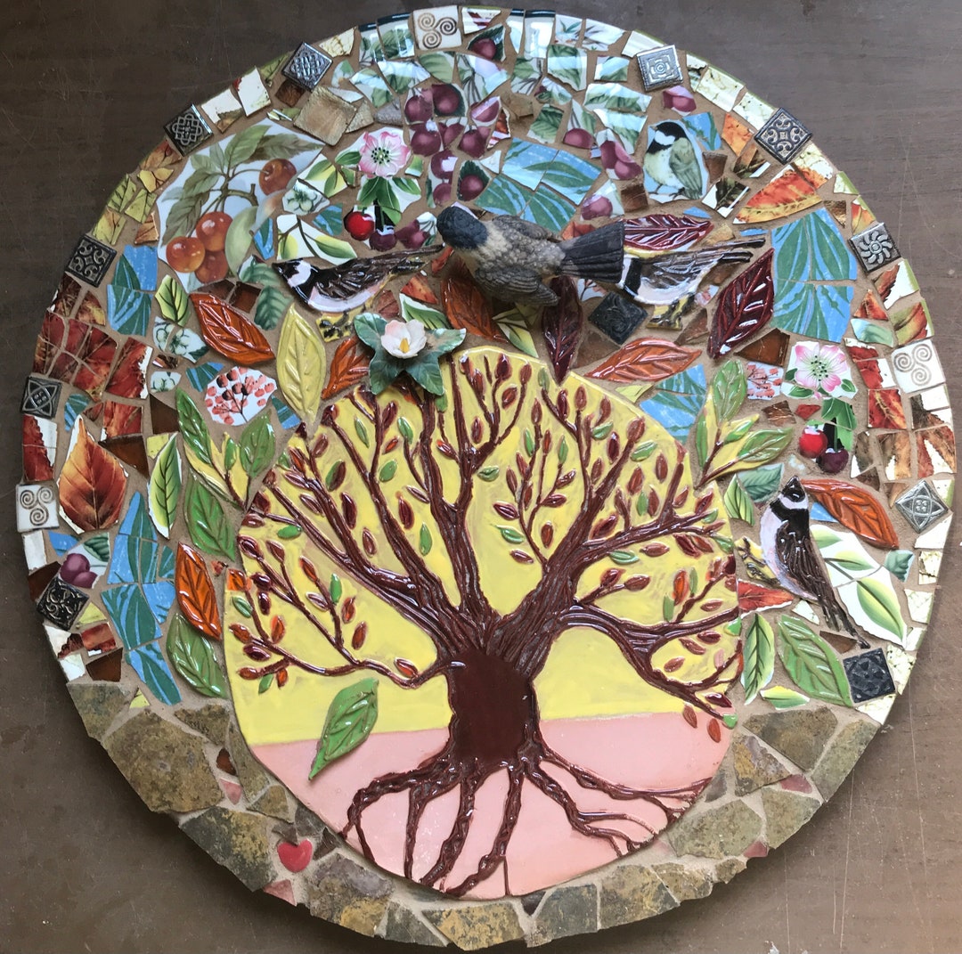 Autumn Tree of Life Mosaic - Etsy