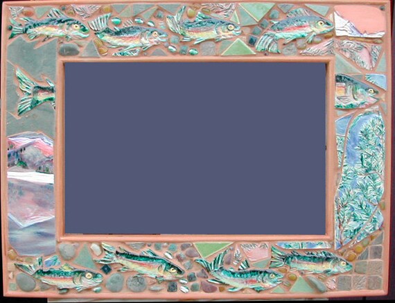 Large Mosaic Mirror CUSTOM Fish | Etsy
