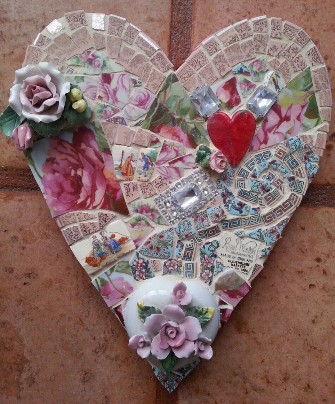 Mosaic Hearts - Etsy