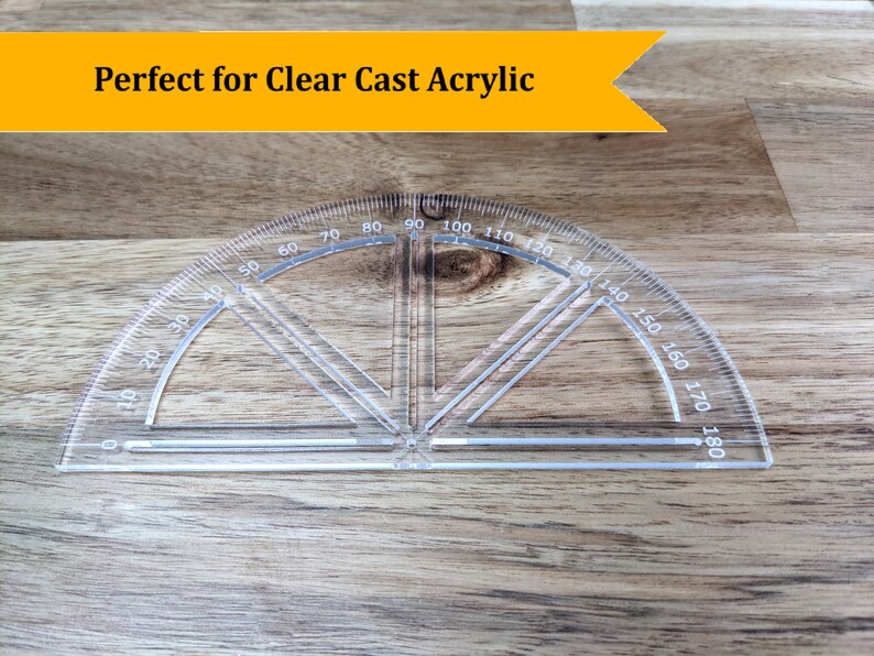 SVG Protractor File for Glowforge, Laser Cut, Digital Download, Clipart ...