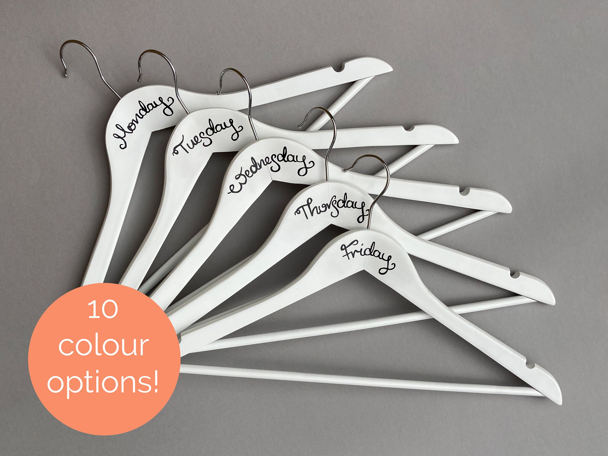 Wooden Weekday Hangers Days of the Week Clothes Hangers Set - Etsy