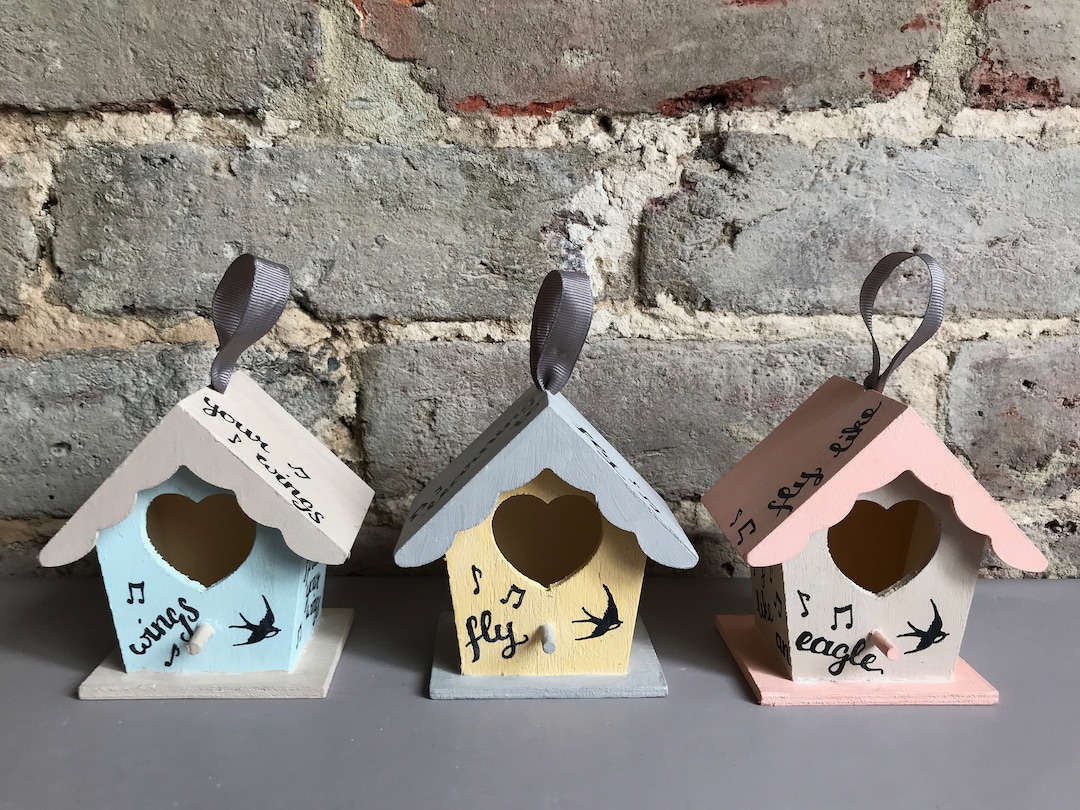 Miniature Decorative Bird Box Hanging Bird Song Box Decoration Spring ...