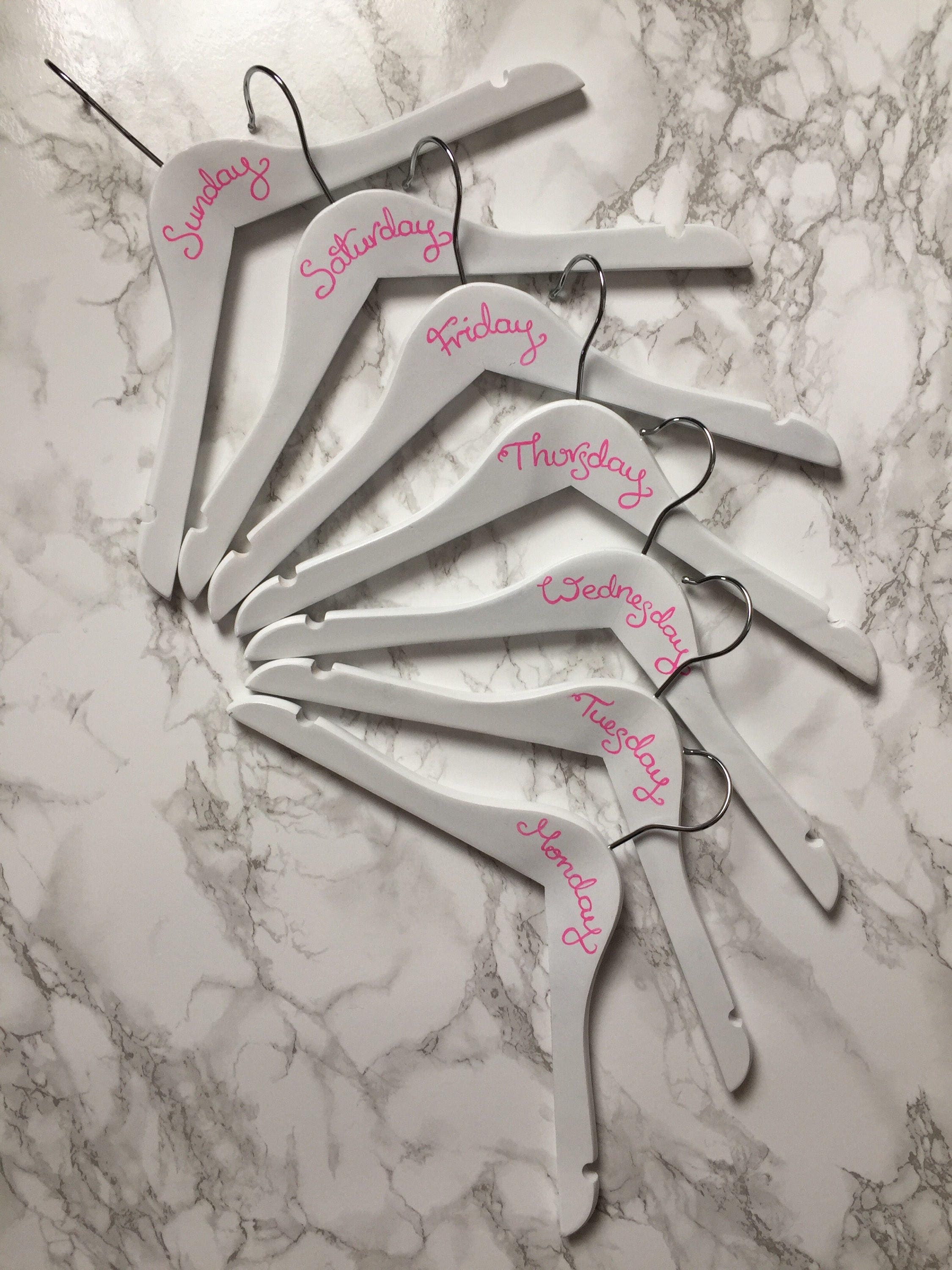 Childs Day of the Week Clothes Hangers Set of 7 Hand | Etsy