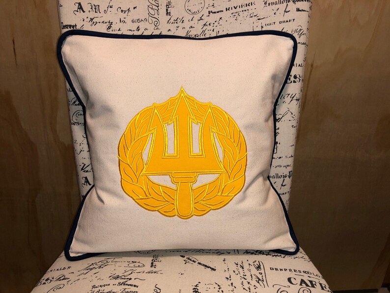 Navy Command Ashore Pin 16x16 Canvas Pillow - Etsy