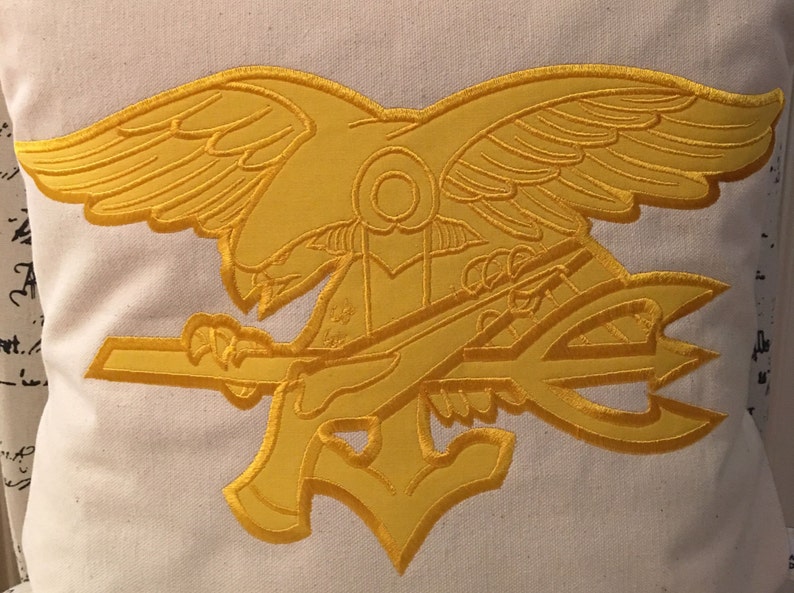 U.S. Navy SEAL Trident Pin 16x16 Canvas Pillow - Etsy