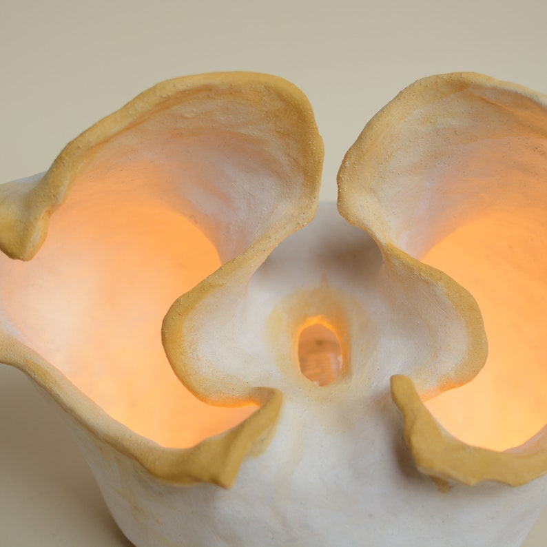 Lily Organic Form, Nature Inspired One of a Kind Ceramic Table Lamp ...