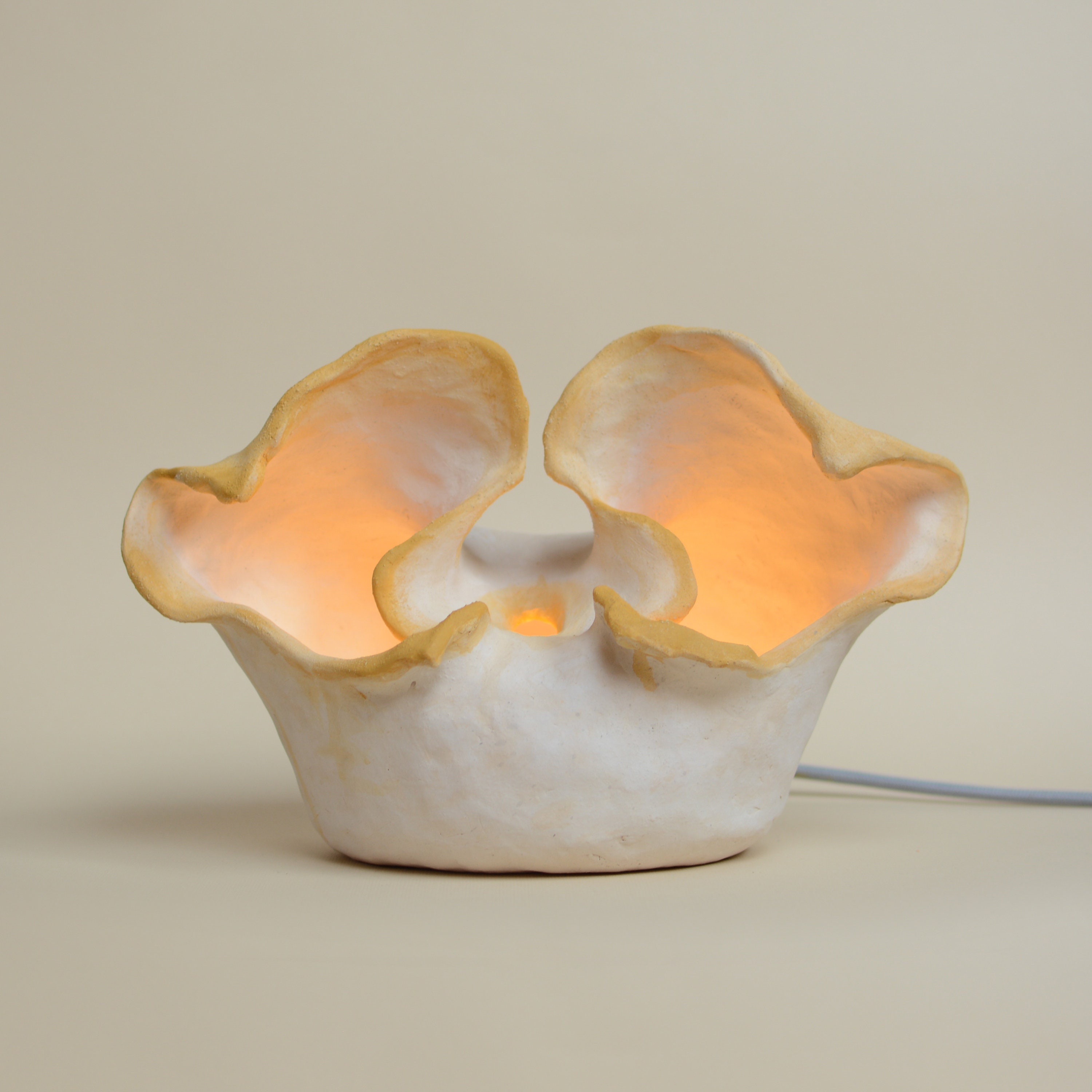 Lily Organic Form, Nature Inspired One of a Kind Ceramic Table Lamp ...