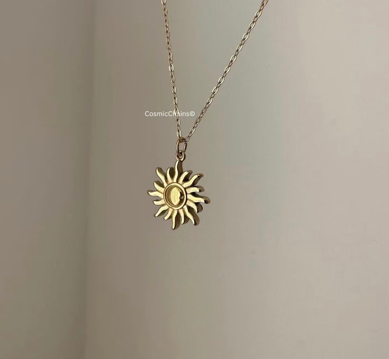 Sunshine Necklace - Sunburst Necklace - Waterproof Necklace ...