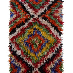 4x8 Ft Hand Made Shaggy Rug. Mohair Wool Made Short Runner Rug ...