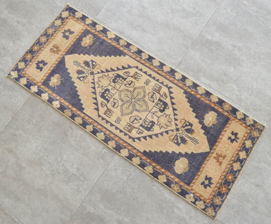 2x4 Ft. Rug Hand Knotted Small Oushak Rug Distressed Low Pile - Etsy UK