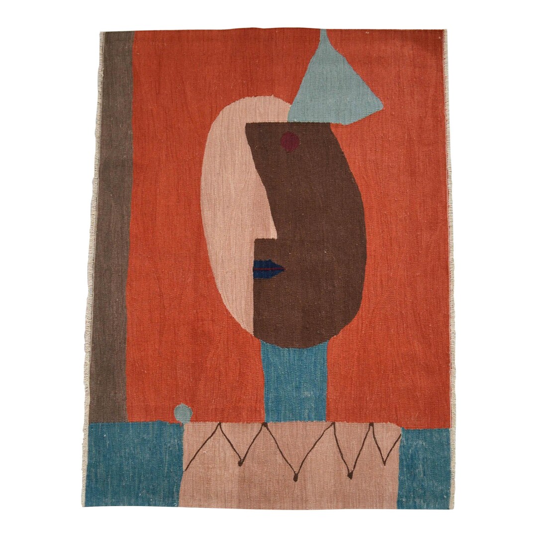 Paul Klee Clown Painting Inspired Wool Hand Woven Area Rug - Etsy