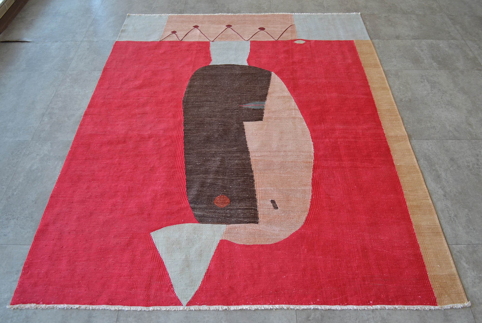Paul Klee Clown Painting Inspired Silk Hand Woven Area Rug - Etsy