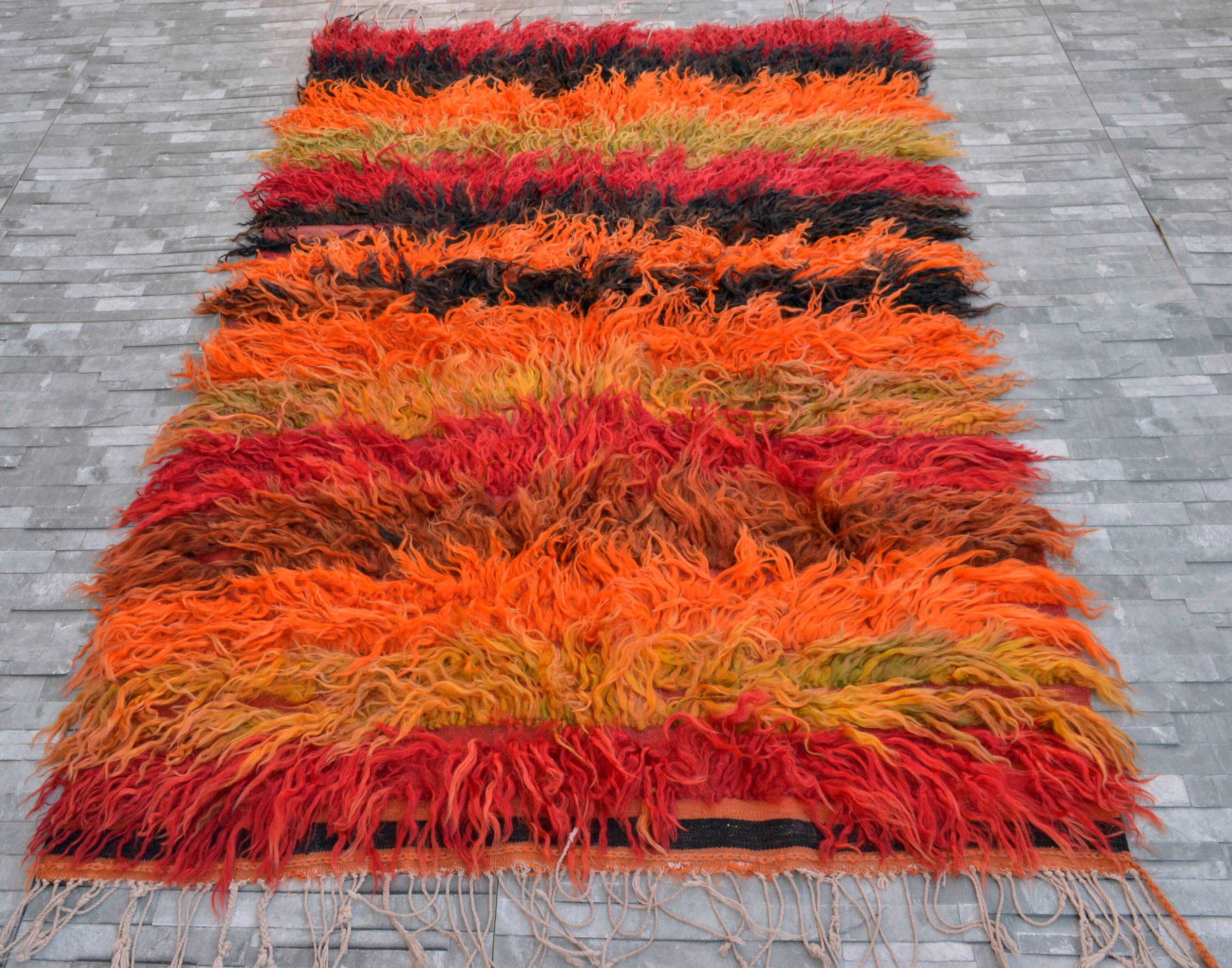 4x6 ft Hand Made Shaggy Rug. Mohair Wool Area Rug. Colorfull | Etsy