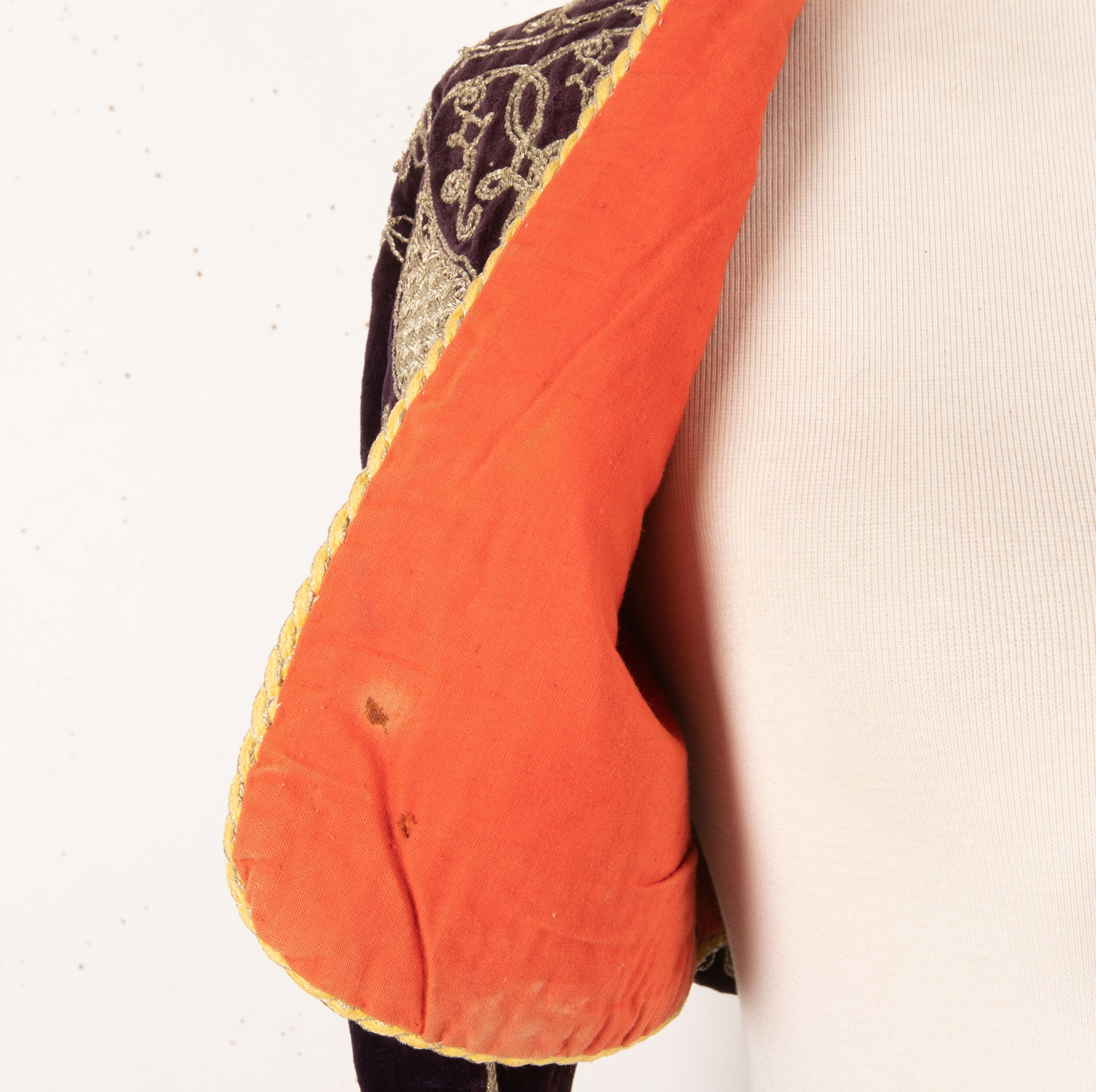 Antique Ottoman, Turkish Jacket Cepken 128 X 38 Cm / 50.39'' X 14.96 ...