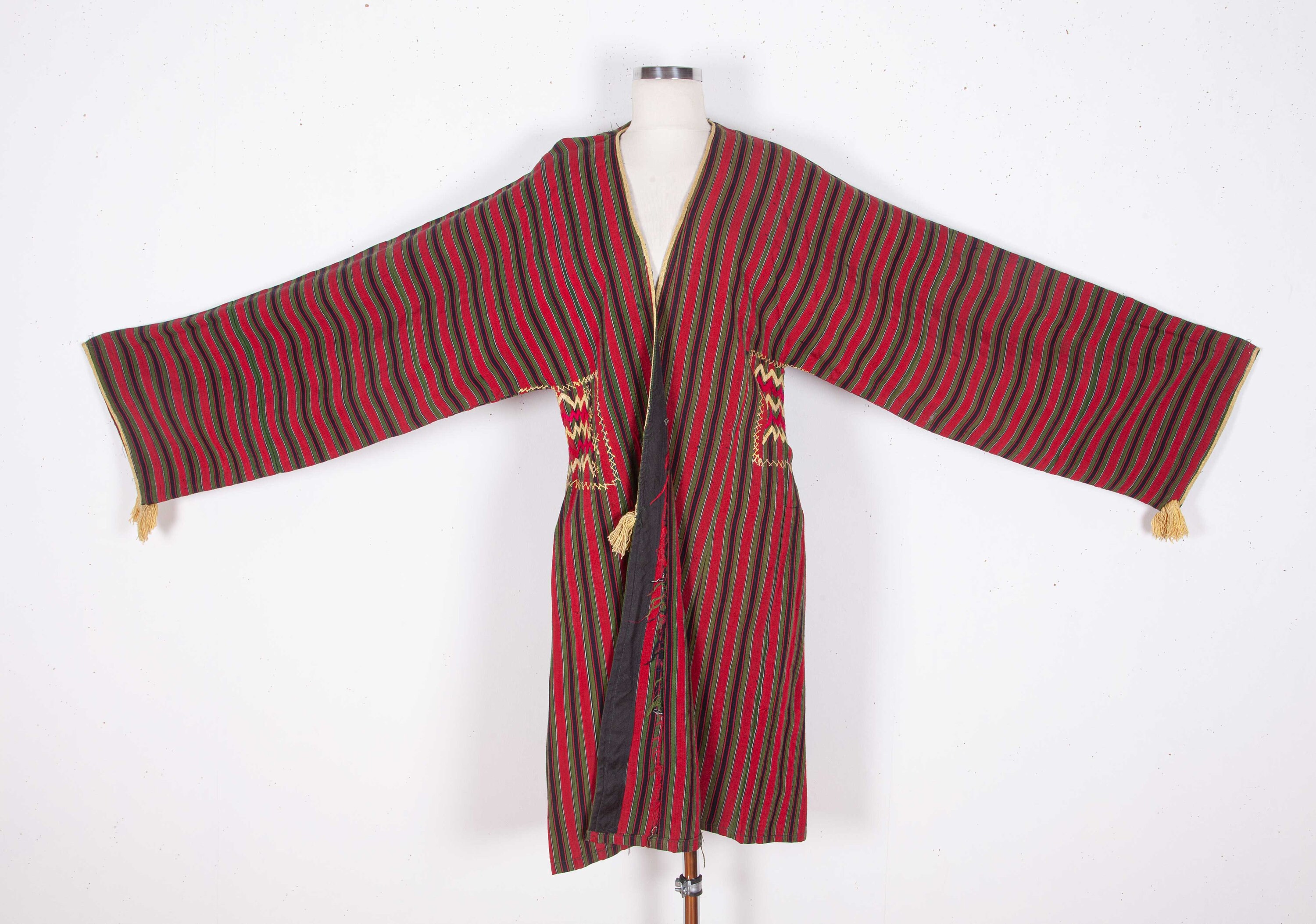 Antique Silk and Cotton Uzbek Dress, 192 X 109 Cm / 75 X 42 Inches ...