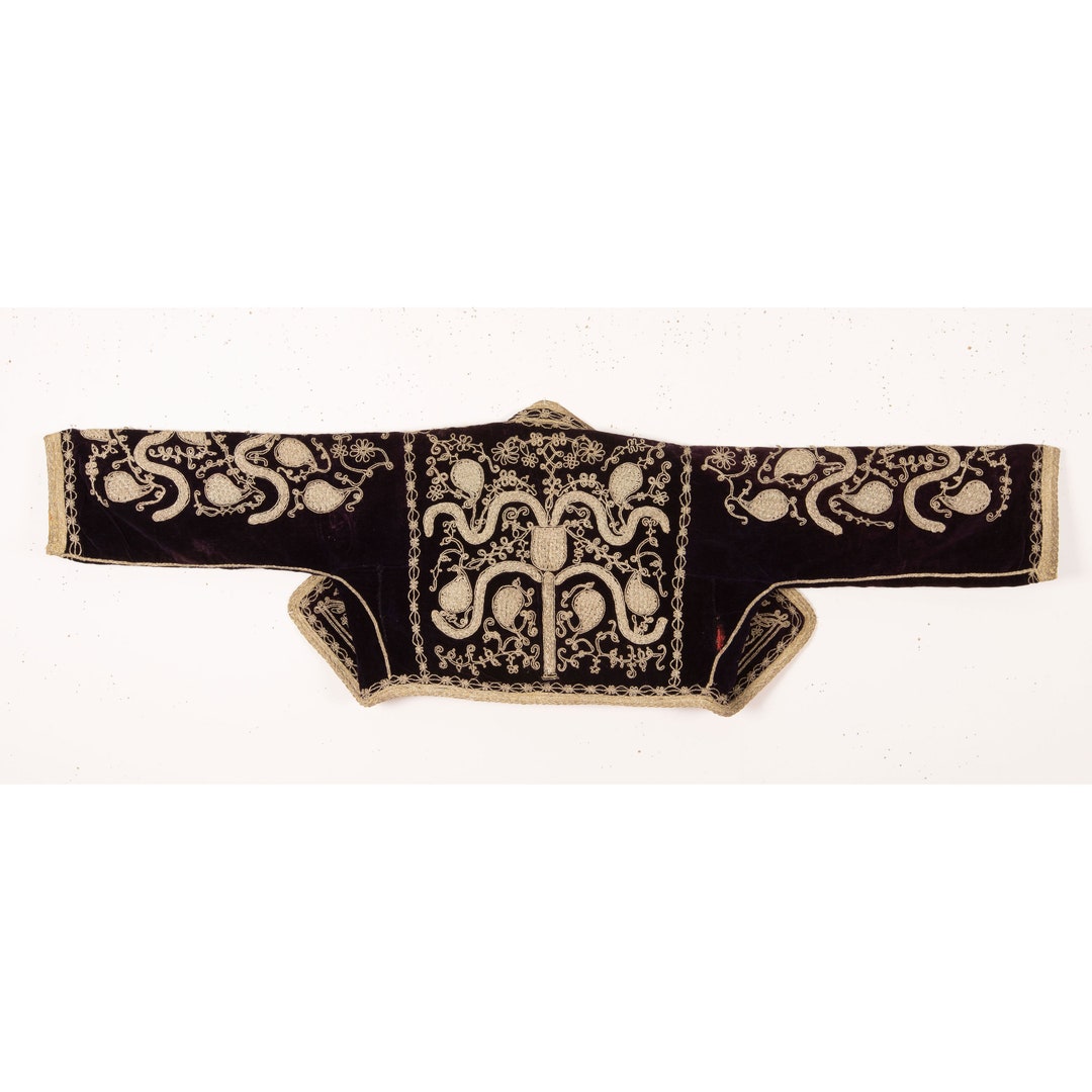 Antique Ottoman, Turkish Jacket Cepken 128 X 38 Cm / 50.39'' X 14.96 ...