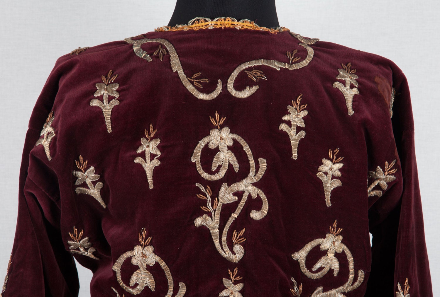 Antique OTTOMAN SARMA Technique Short Jacket 4'6'' X 1'5'' Ft _ 138 X ...