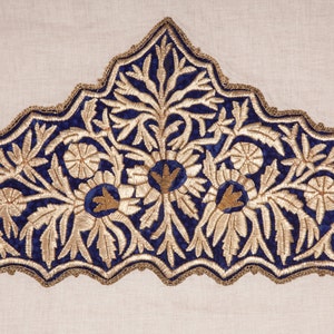 Antique Ottoman Pair of Embroidered Jacket Cuffs in Sarma Tecchnique ...