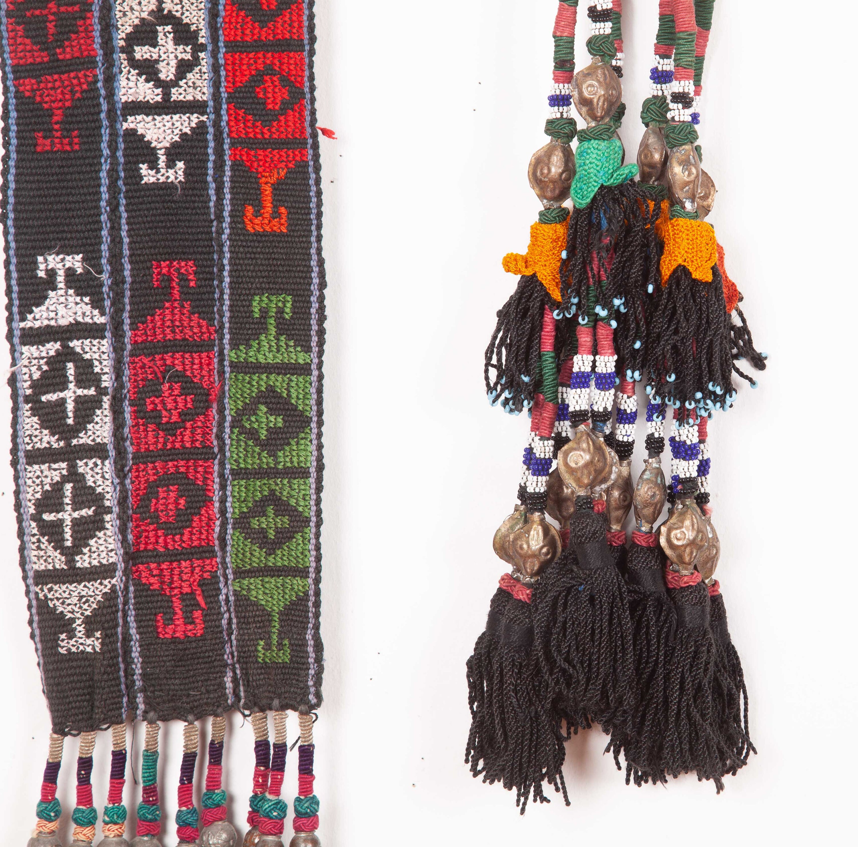 Uzbek Hair Pieces and Costume Ornamets of a Group of Six Pcs, Mid 20th ...
