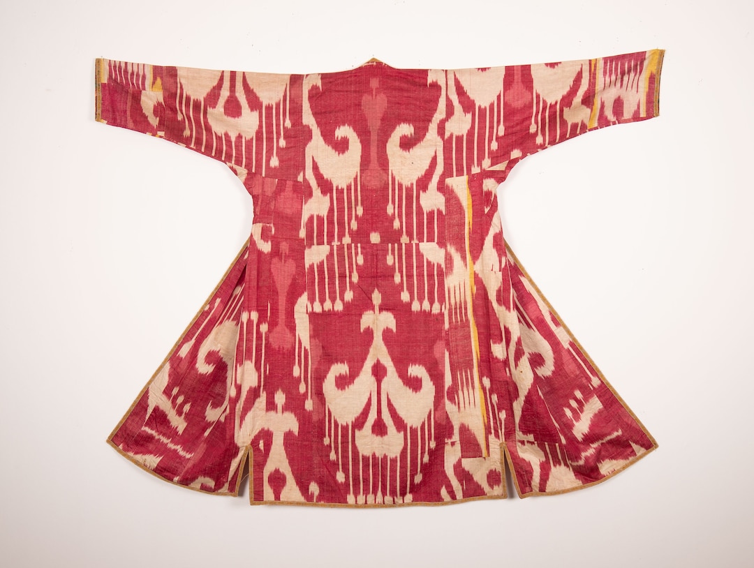Antique Ikat Chapan, Caftan, Jacket From Uzbekistan Central Asia - Etsy