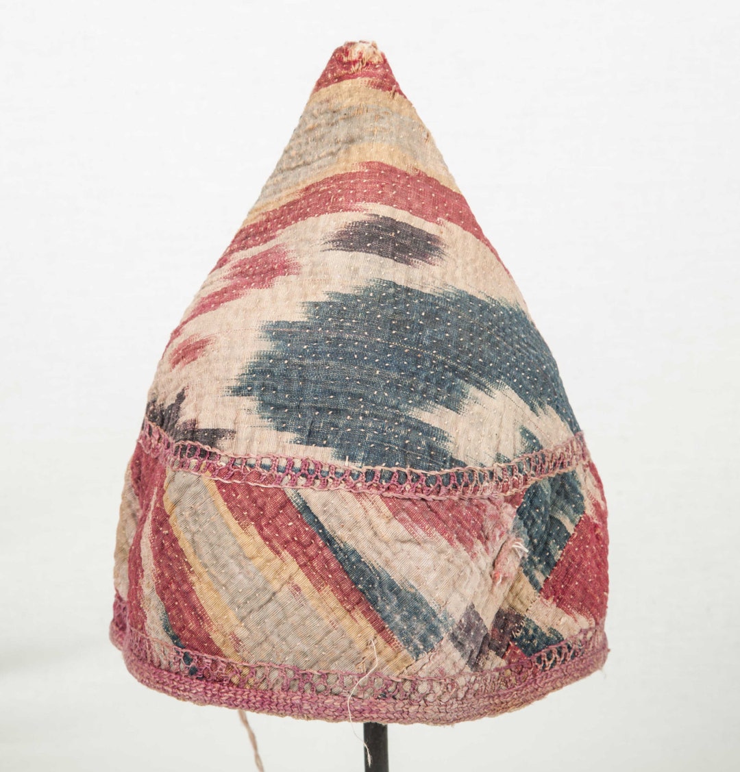 Vintage , Antique , Turkmen Chodor Tribe, Dervish Hat , Quilted , Ships ...