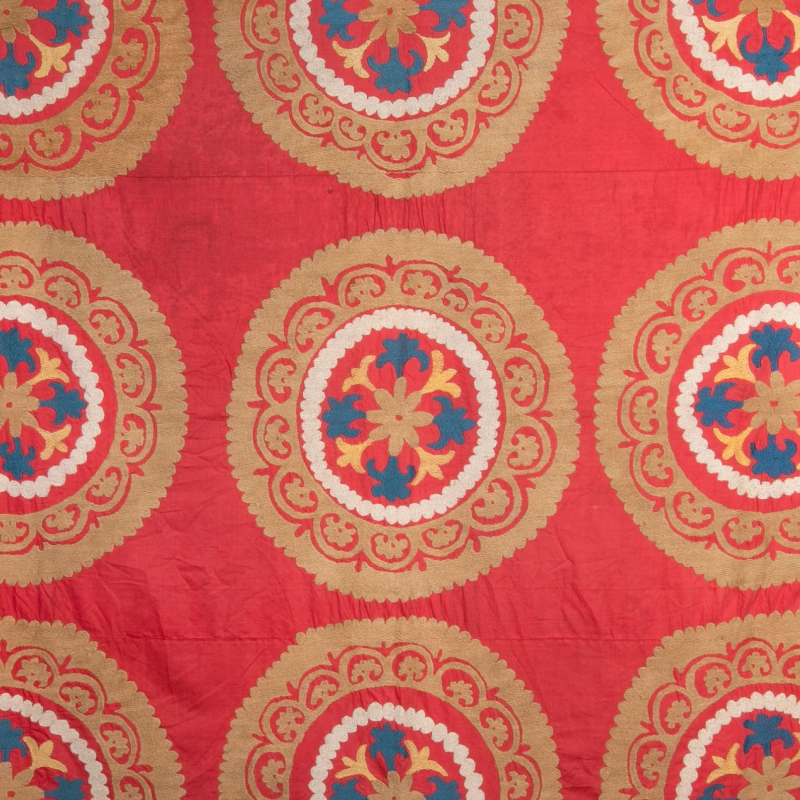 Vintage Red Suzani From Samarkand Uzbekistan, Central Asia, 1970s, 223 ...
