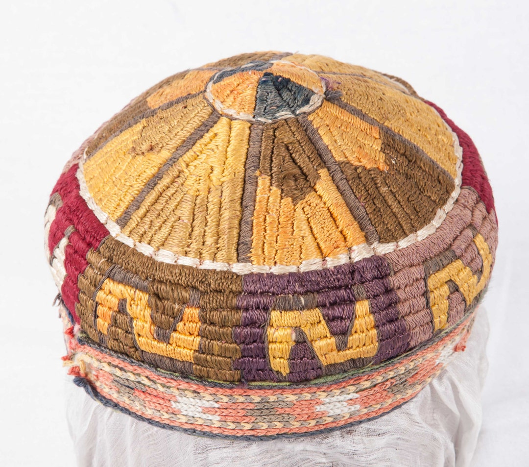 Vintage Hat, Uzbekistan, Central Asia, Tribal Hat, Ethnic Hat, Silk Hat ...