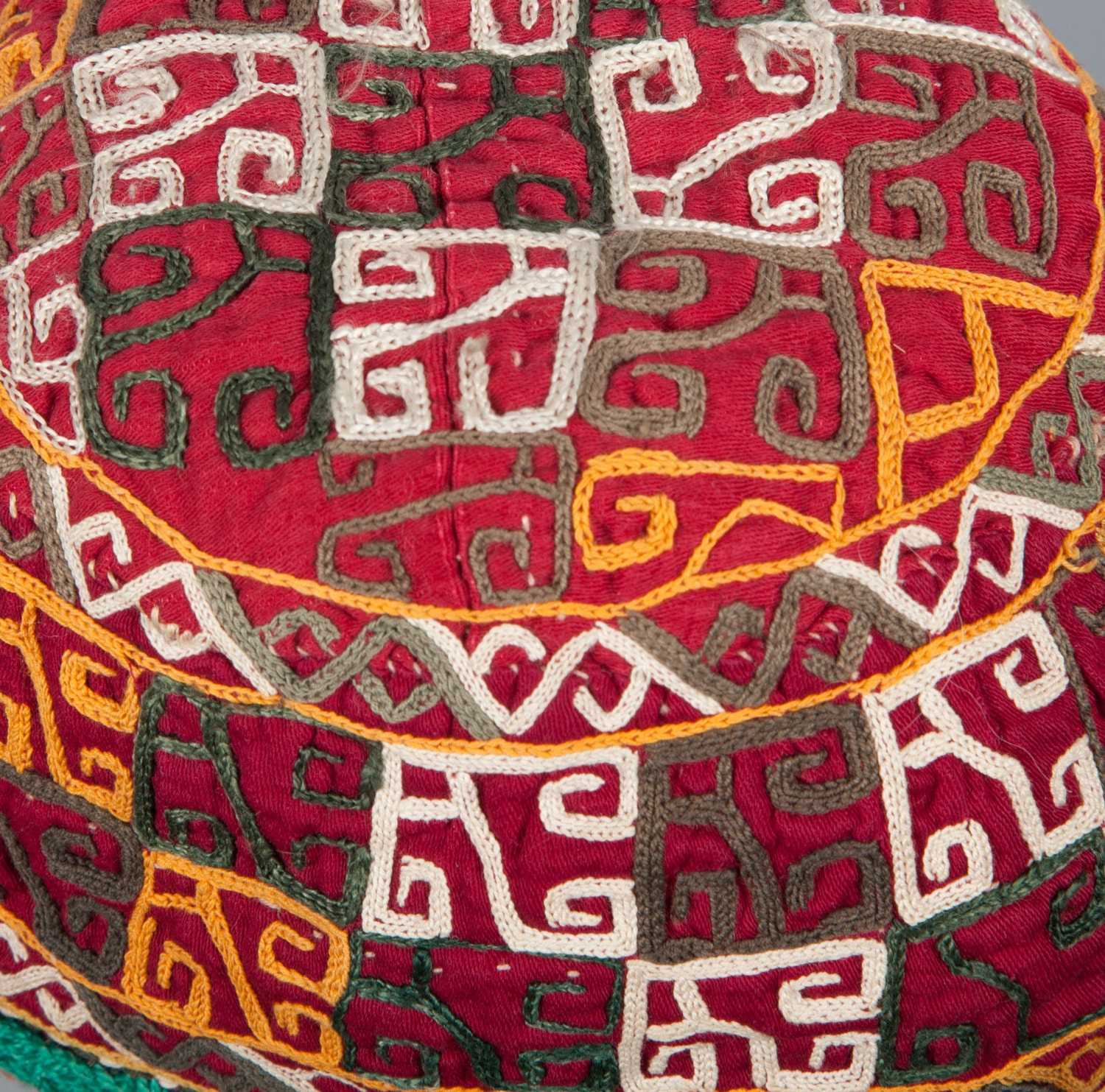 Vintage Turkmen Chodor Hat 1930s. 8 Inches- 20 Cm in Diameter Id: 0072 ...