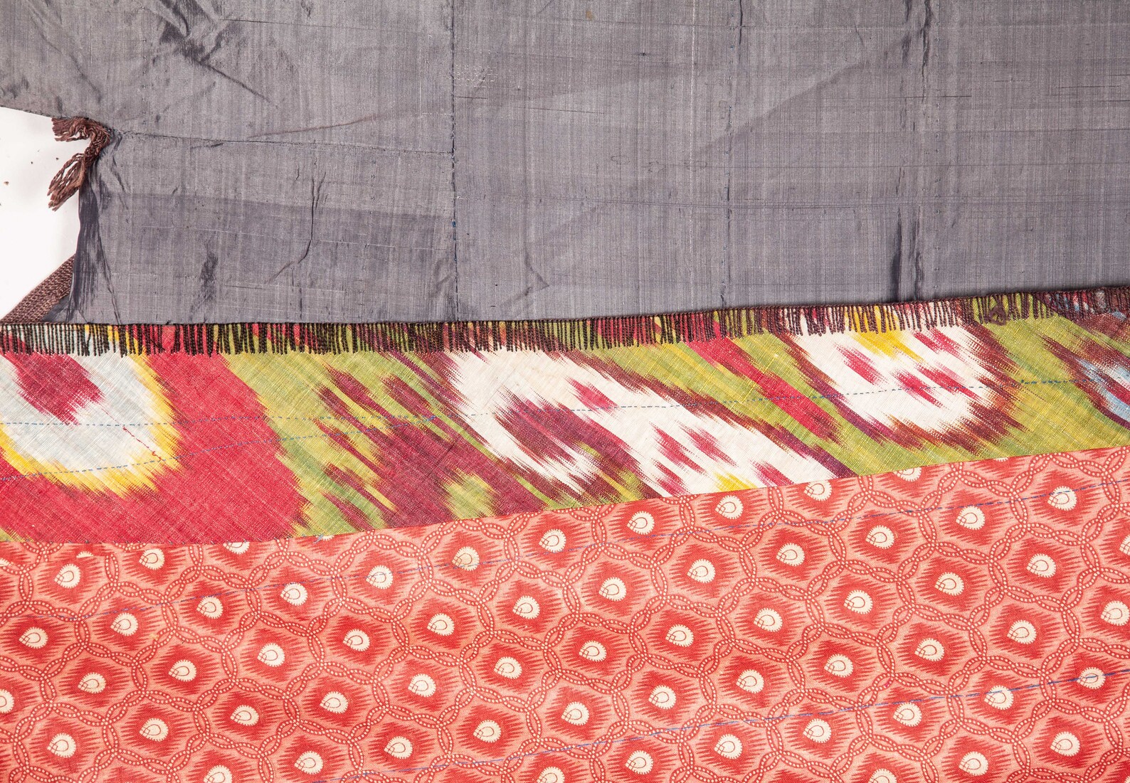 Antique Tajis Silk Chapan, Caftan, Coat, With a Russian Roller Printed ...