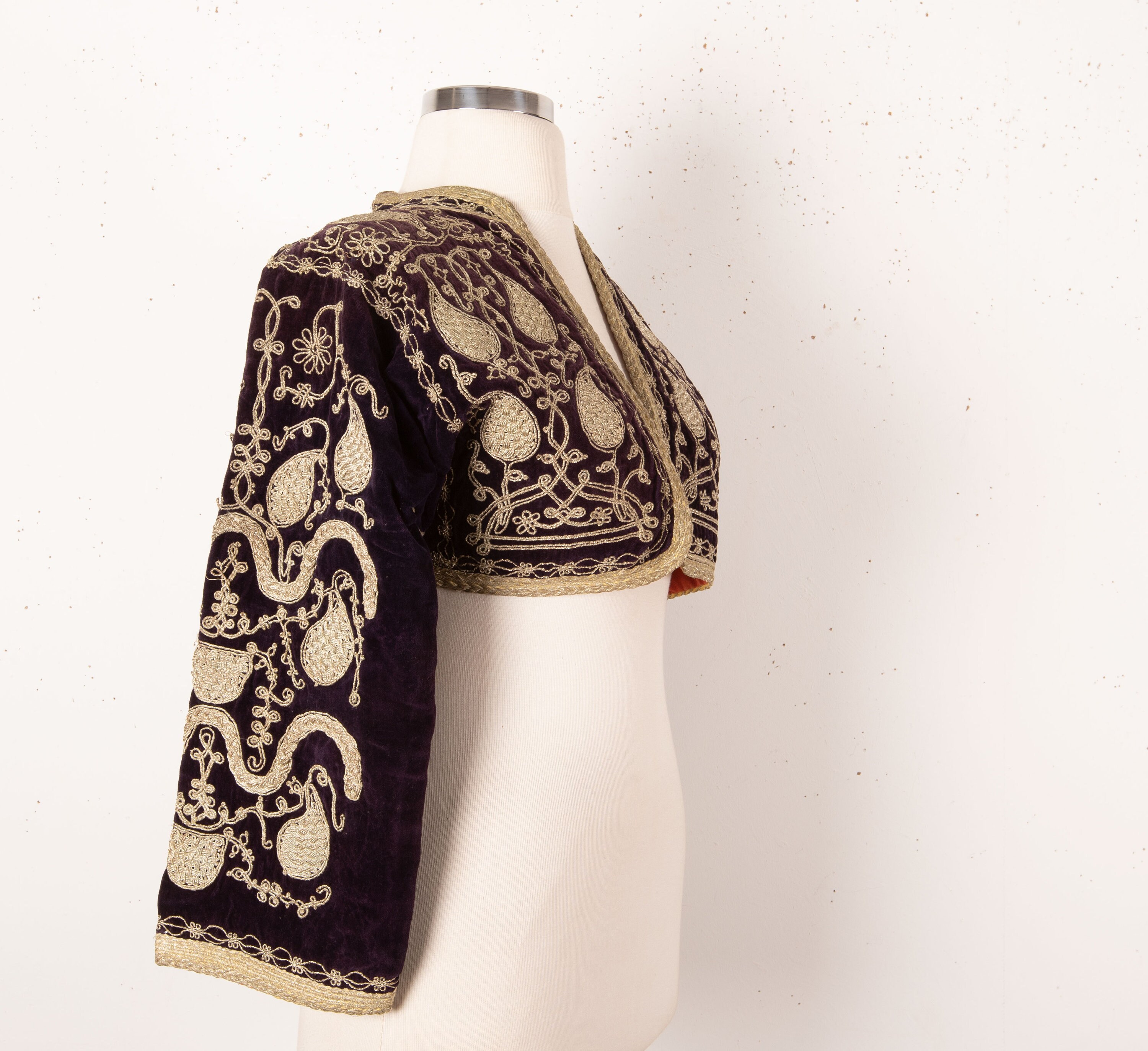 Antique Ottoman, Turkish Jacket Cepken 128 X 38 Cm / 50.39'' X 14.96 ...