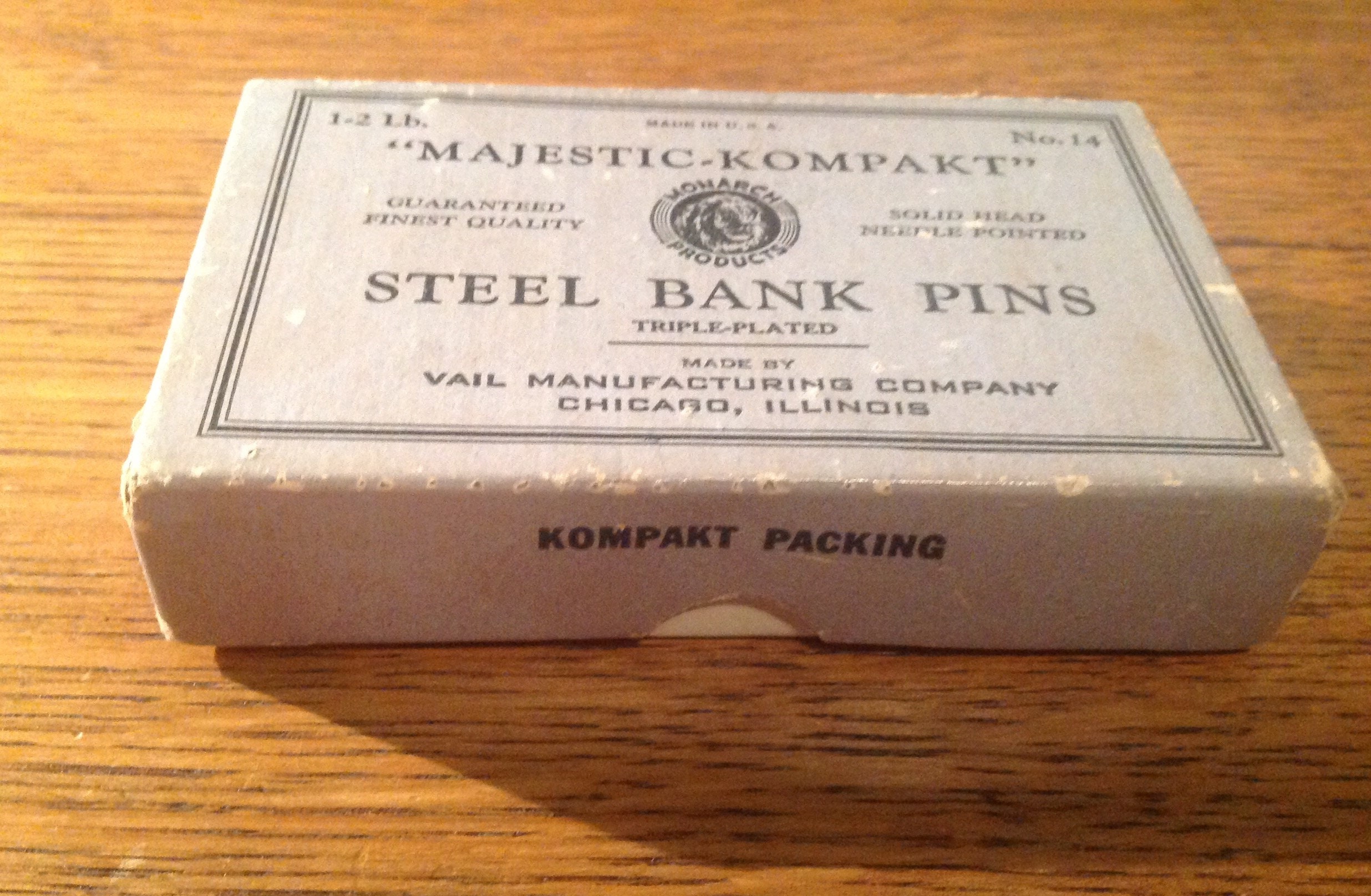 Vintage Box of majestic Kompakt Steel Bank Pins | Etsy